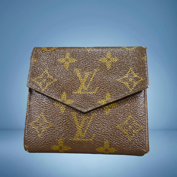 Louis Vuitton | Bags | Louis Vuitton Brown And Gold Monogram Wallet ...